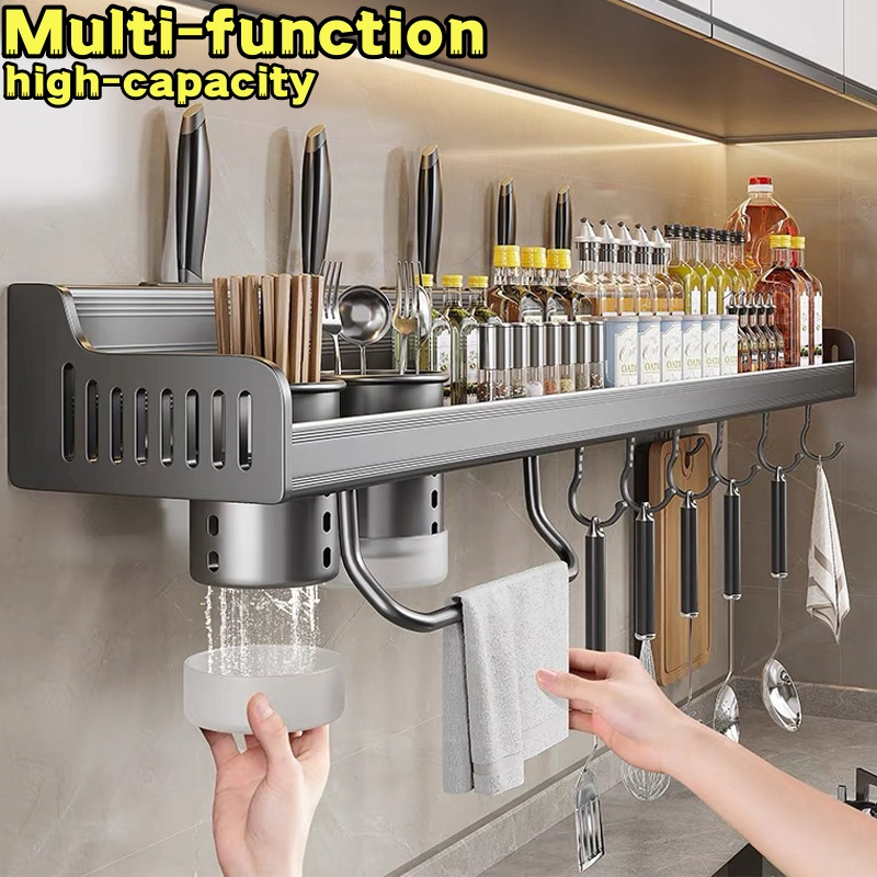 Stainless hanging condiments organizer kitchen Seasoning spice storage ...