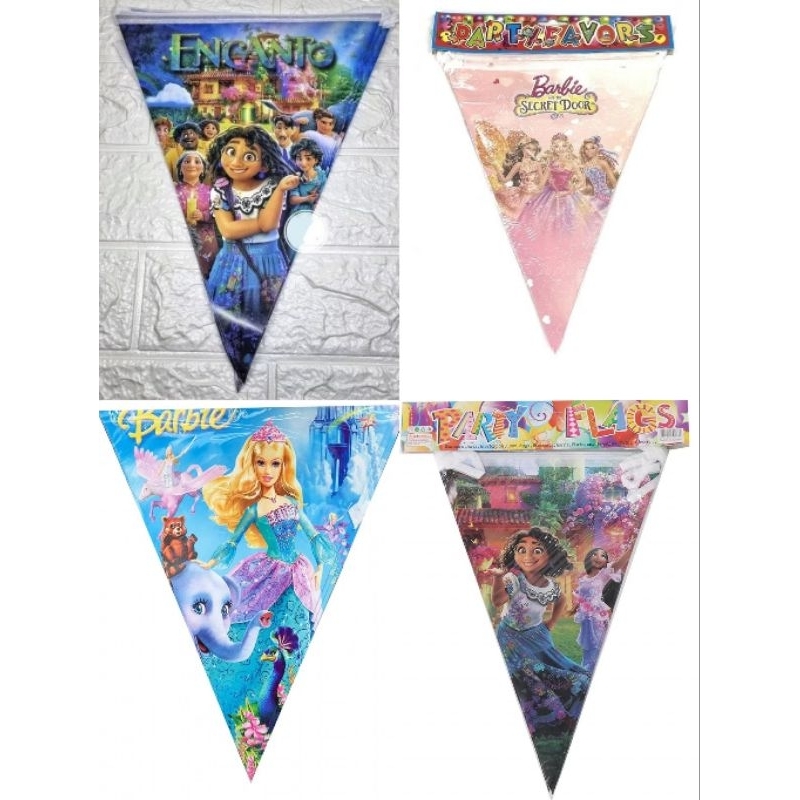 Character Banderitas Flags Party Supplies Barbie Encanto | Shopee ...