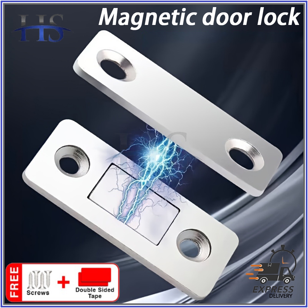 Magnetic Door Lock Cabinet Drawer Hidden Automatic Door Closer Silent ...