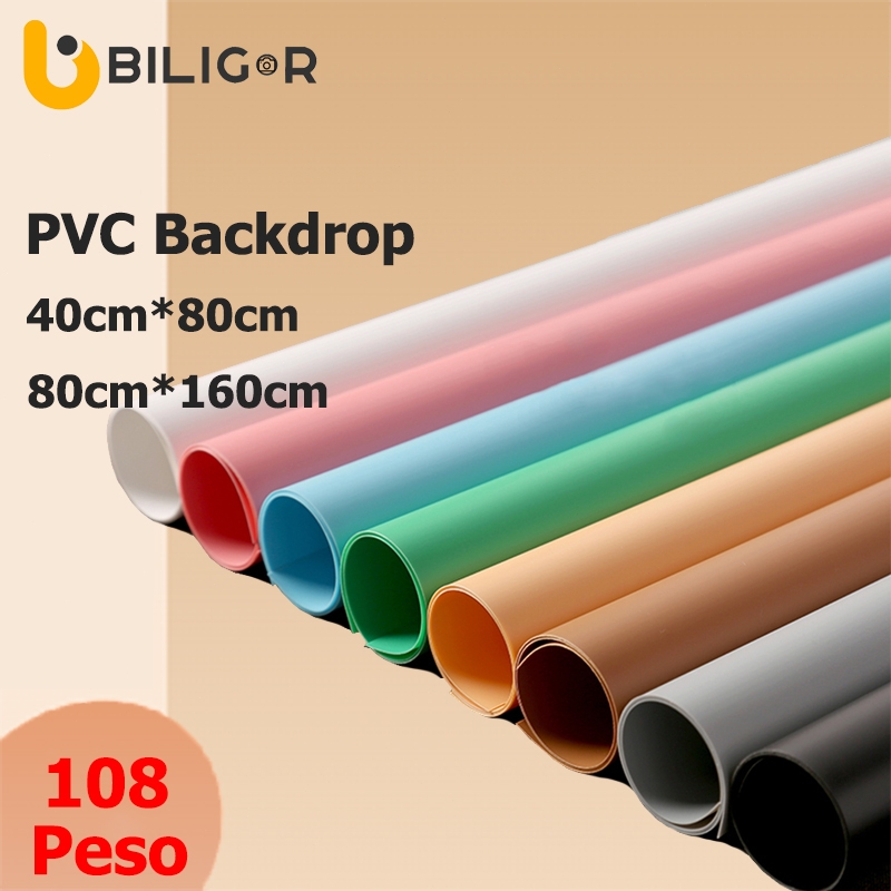 Photography Backgound Pvc backdrop 6 colors 2size Matte/Reflect with stand and clips | Shopee ...