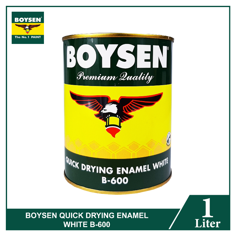 Boysen Quick Drying Enamel White 1L B-600 | Shopee Philippines