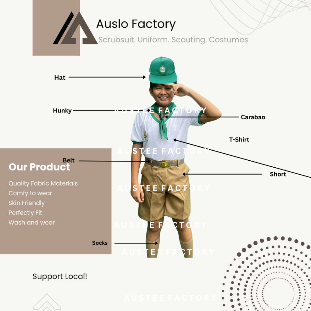 af SCOUTING UNIFORM FOR GIRLS TYPE A DRESS COMPLETE SET [JUNIOR ...