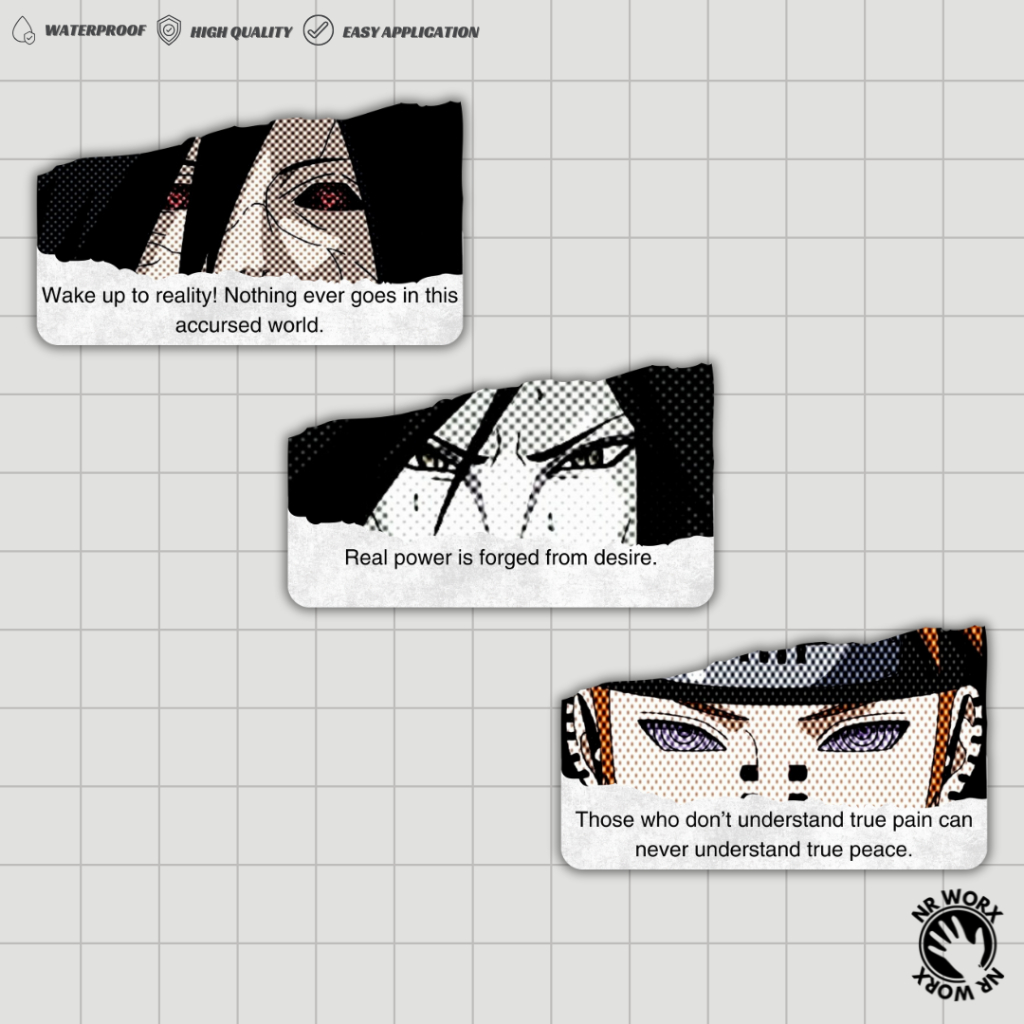 Anime Quotes Naruto Shippuden Villains Madara Orochimaru Pain Laminated ...