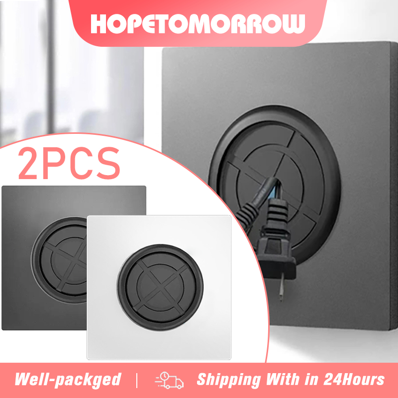 2pcs Cable Outlet Covers Wall Plate，with Outlet Hole 86Type Wall Blank ...