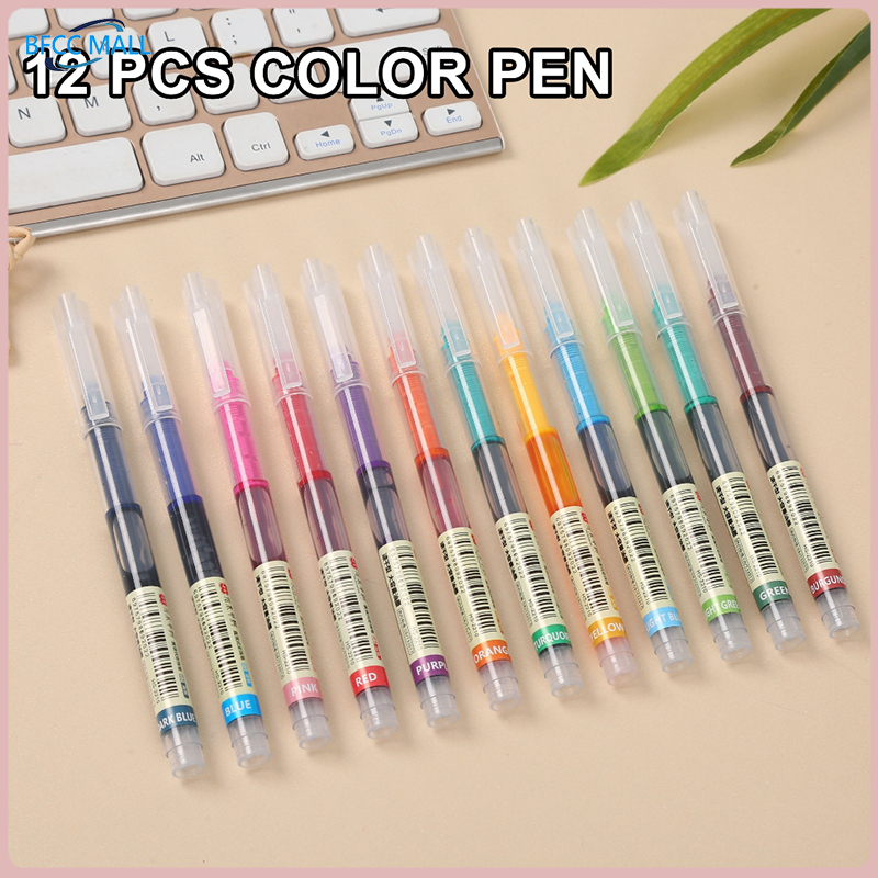 12 pcs of colored water pens 0.5mm writing pens signature pens school ...