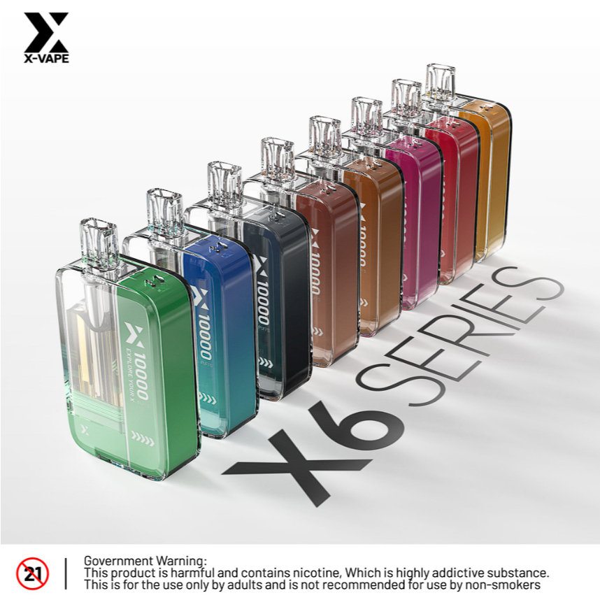 X-Vape X6 Series PRE-FILLED PODS ONLY (W/O BATT) 10,000 Puff With Tax ...