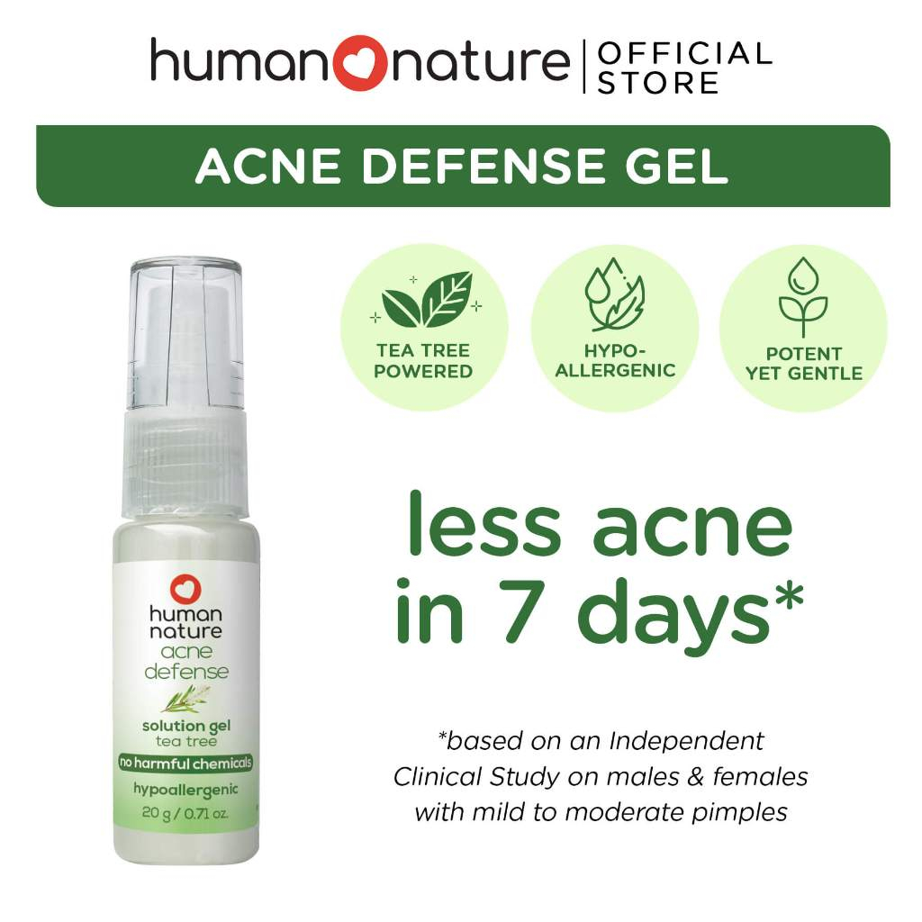 Human Nature Acne Defense Solution Gel 20g (No Harmful Chemicals ...