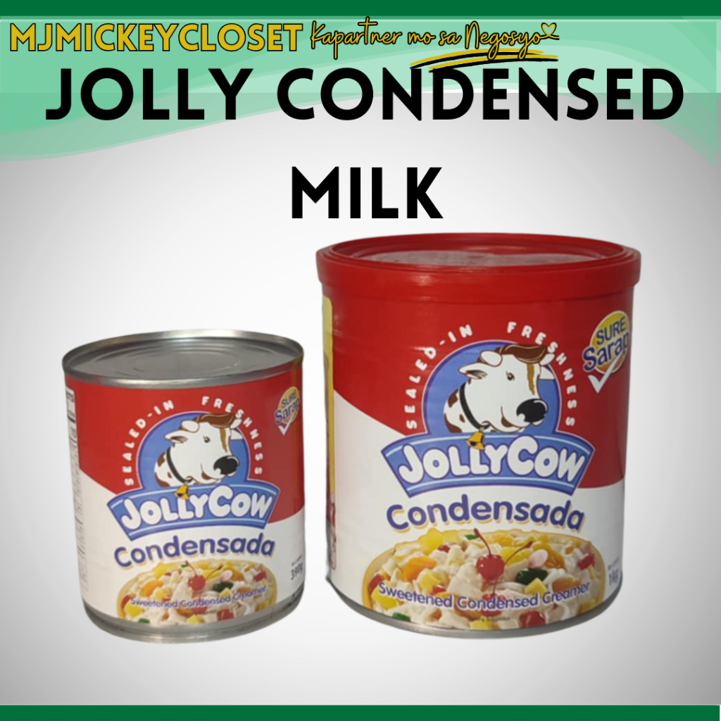 Jolly Cow Condensed Milk, Condensada 390g 1Kilo | Shopee Philippines
