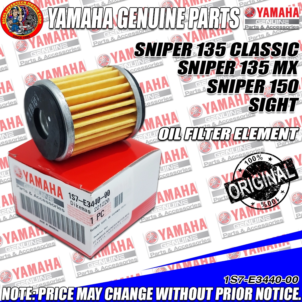 SNIPER 135 CLASSIC/135 MX/150/SIGHT OIL FILTER ELEMENT (YGP) (GENUINE ...