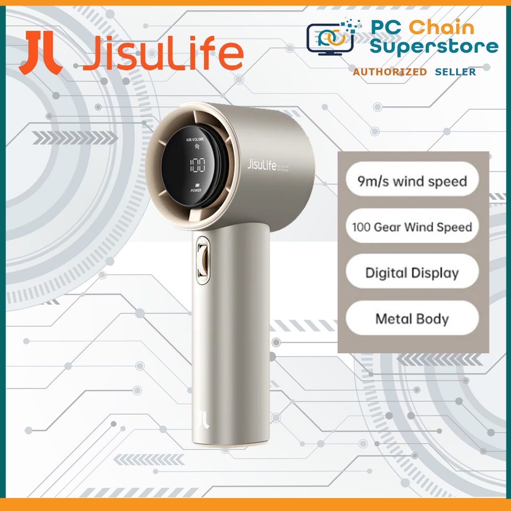 JISULIFE FA53 PRO1S Handheld Portable Turbo Fan - 5000Mah Battery ...