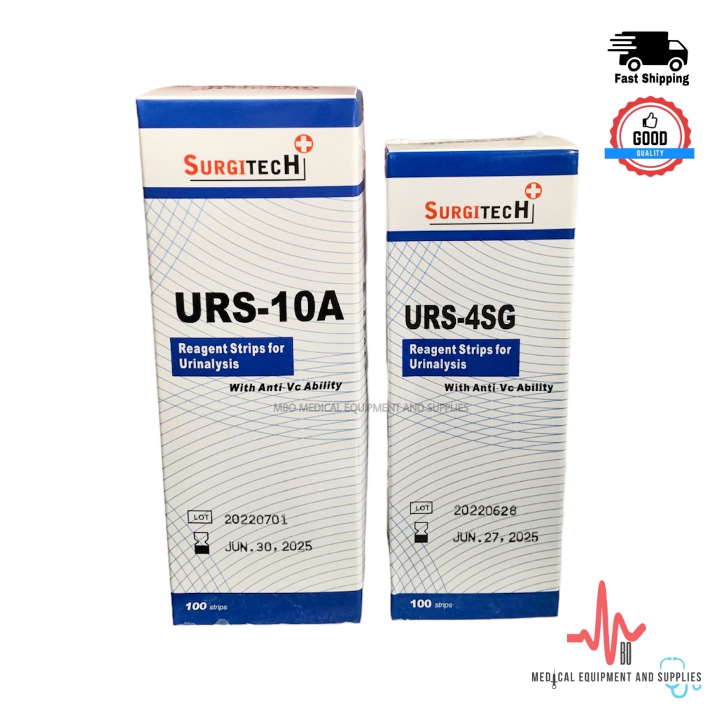 Surgitech Urine Strips 4SG/10A (100 strips) | Shopee Philippines