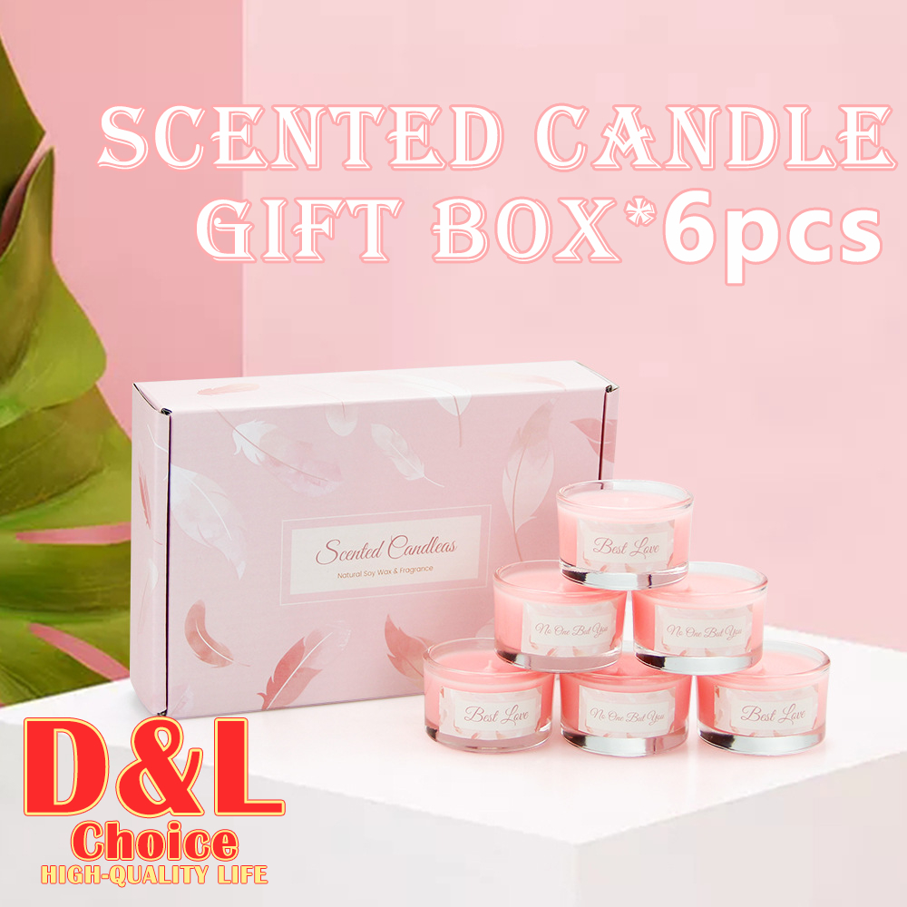 6pcs Scented Candle Box Home Fragrance Souvenir Wedding Gift Bath And ...