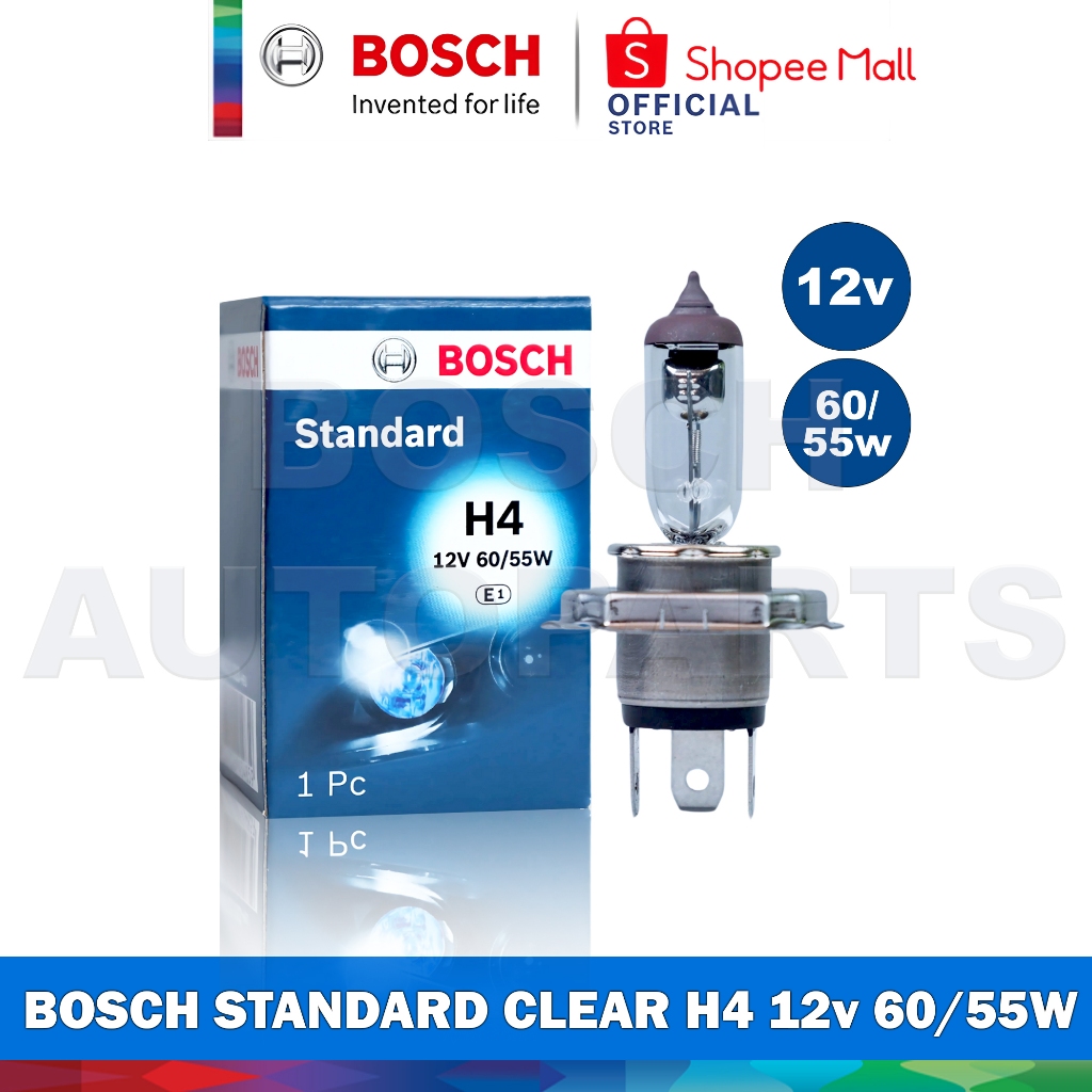 Bosch Bulb Standard Clear H4 12v 60/55W | Shopee Philippines