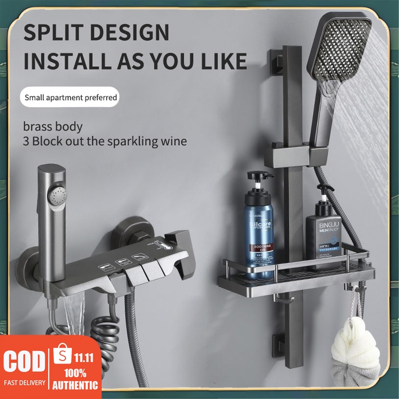 PB Shower Set Stainless Steel Split Design Hot and Cold with Storage ...