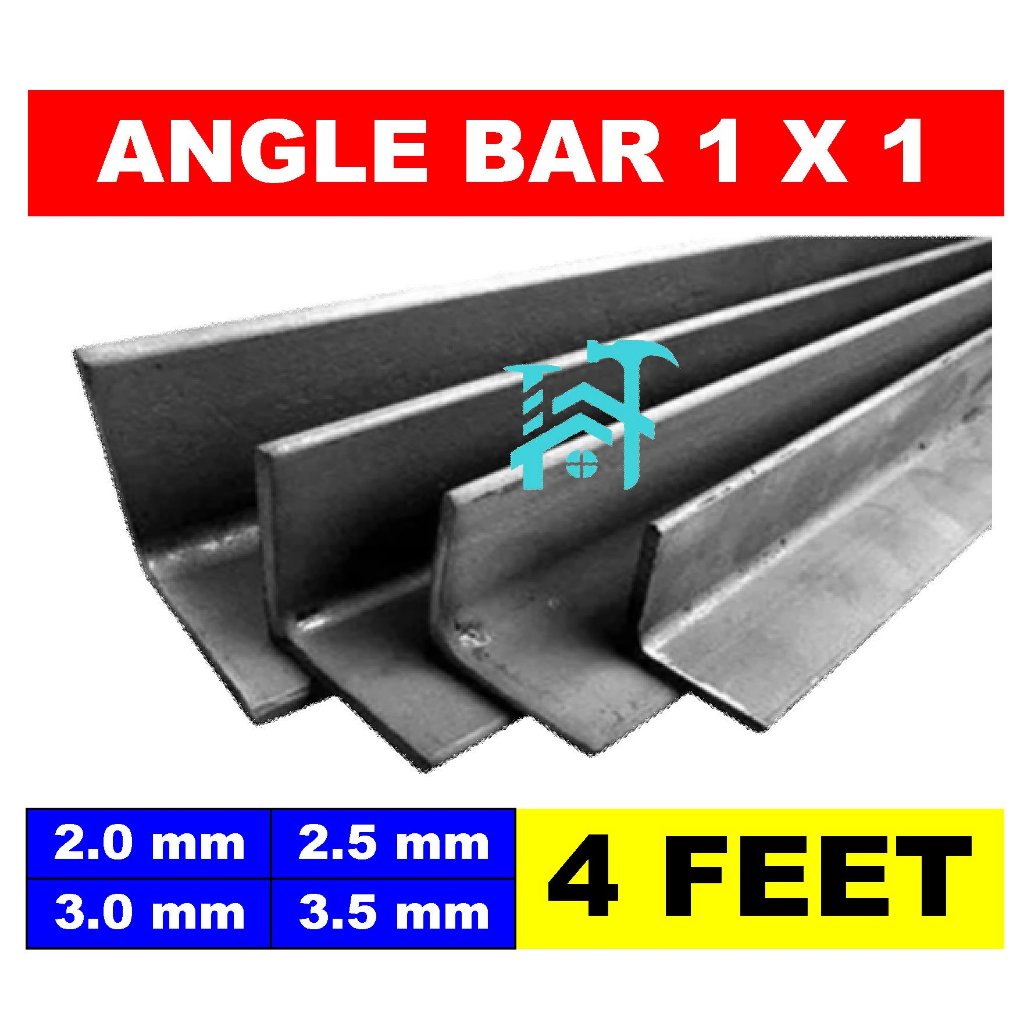 MILD STEEL ANGLE BAR 1 INCH WIDTH X 4 FEET LONG | Shopee Philippines