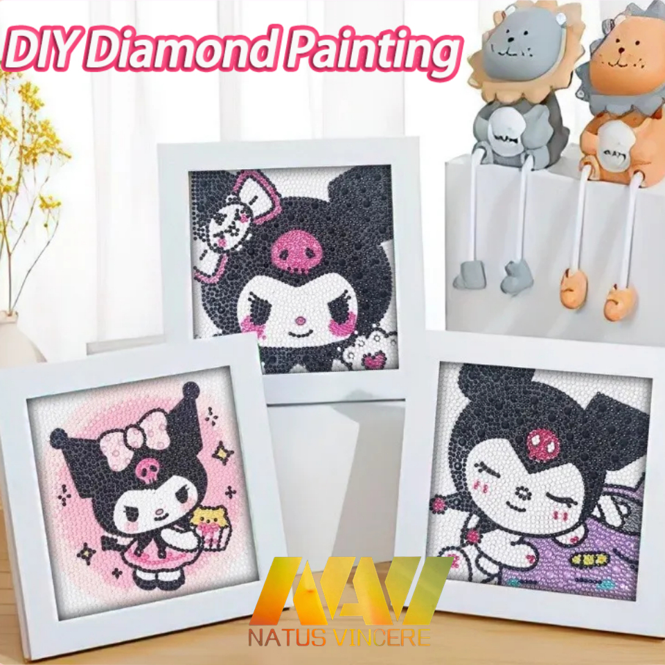 Sanrio Diamond Painting Kuromi 18cmX18cm Carton Photo Frame Set DIY ...