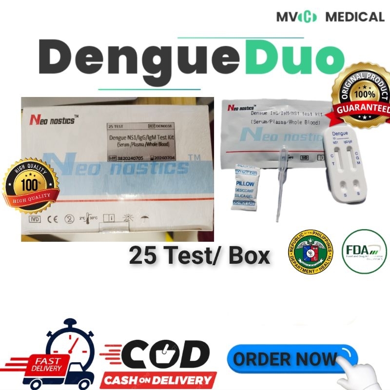 Dengue Duo Neo Nostics / Dengue NS1 IGG IGM cassette 25test /box ...