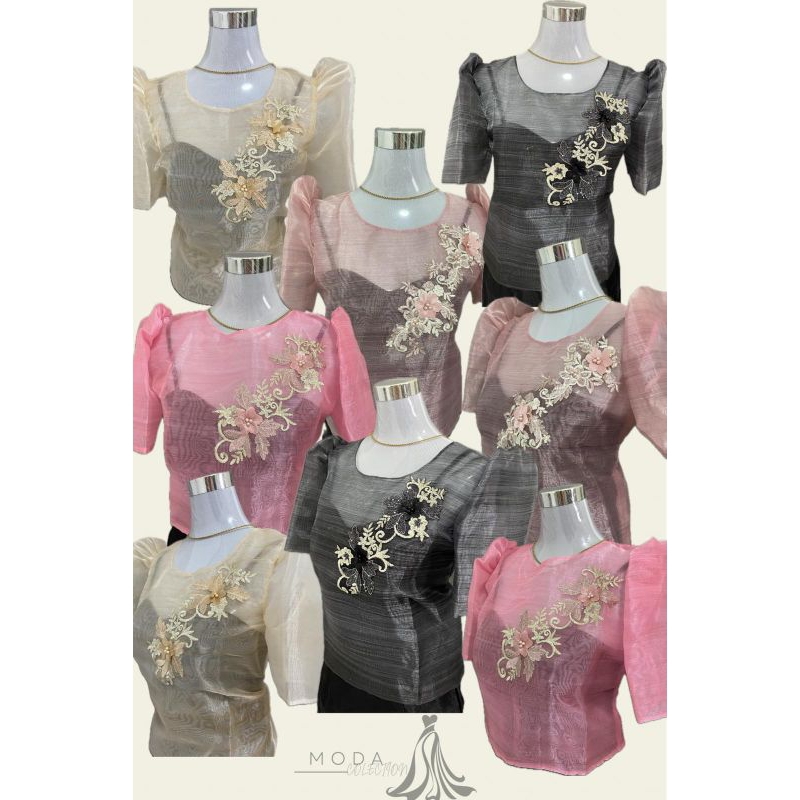 Modern Kimona with two 3D lace. Maria Clara , Filipiniana #S | Shopee ...