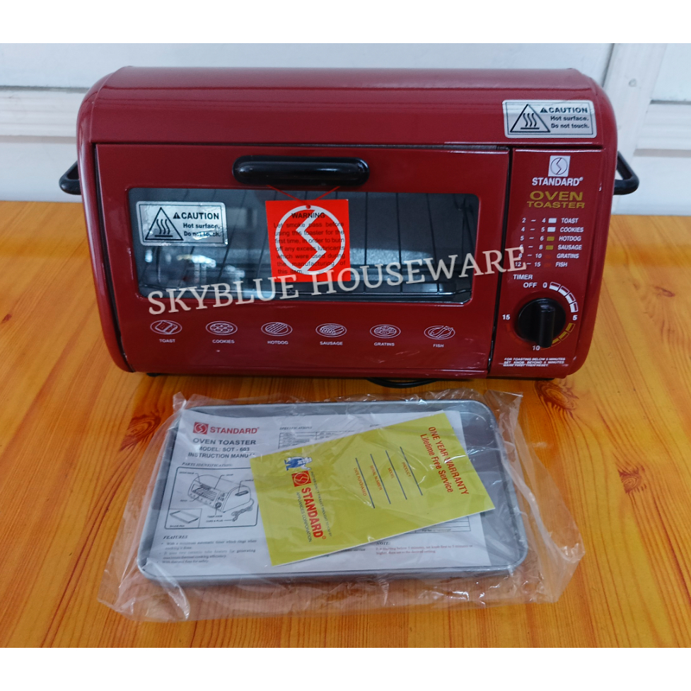 STANDARD OVEN TOASTER 8 LITERS / HEAVY DUTY / RED COLOR / SOT 603 ...