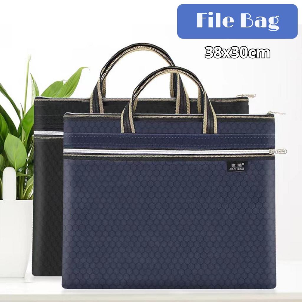 File Bag Hand-held Document Bag Large Capacity Zipper Laptop Bag ...