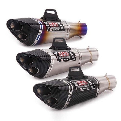 Yoshimura R11 Double-outlet Muffler 38-51mm Inlet Universal Moto ...