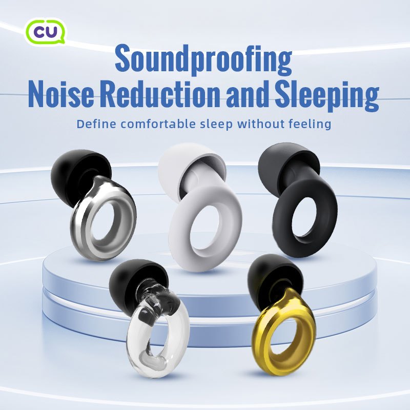 Noise Reducing Rubber Earplugs Applicable to Sleeping Study Travel Ear ...