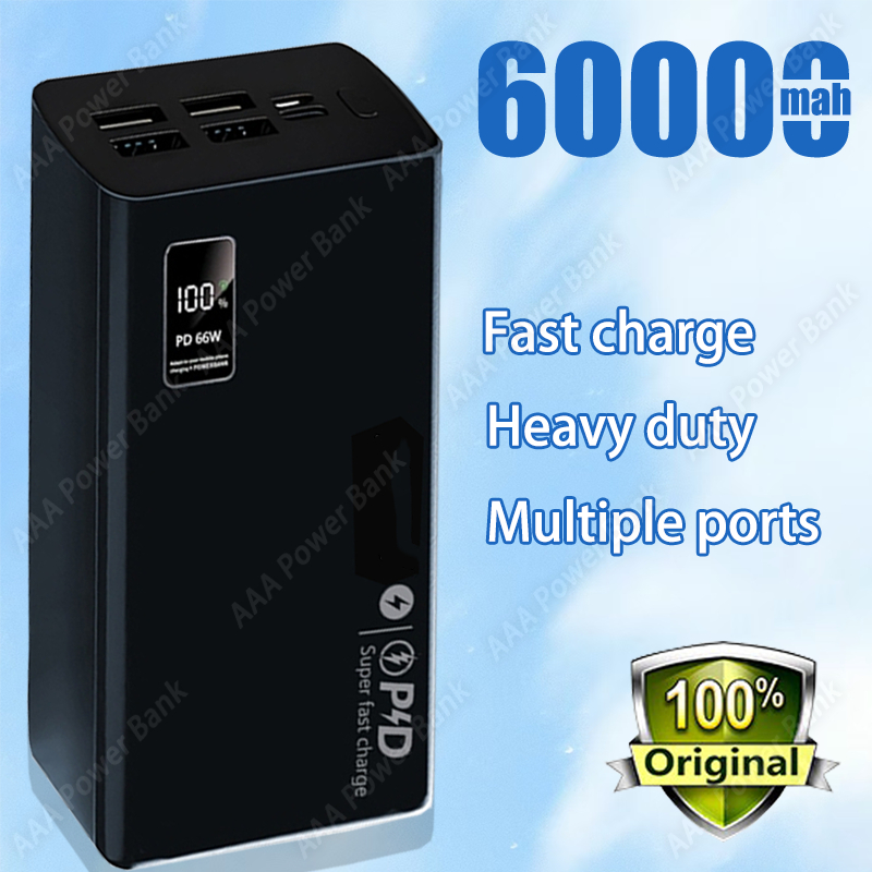 60000mah 66W Super Fast Charge Powerbank Heavy Duty Multiple Output ...