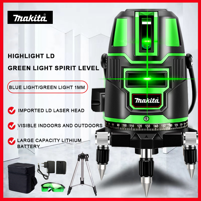 5 Lines 6 Point Adjustable Laser Level 360° Rotary Indoor Outdoor Self ...