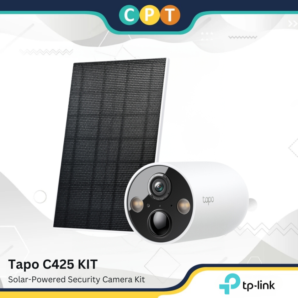 TP-Link Tapo C425 KIT Solar-Powered Color Night Vision Security Camera ...