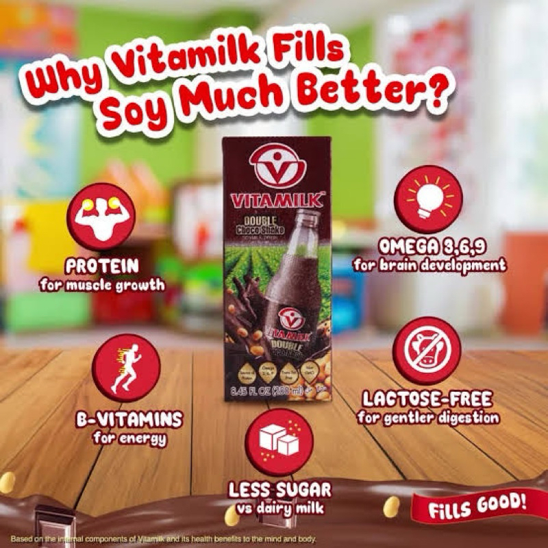 Vitamilk Double Choco 180ml x 4pcs per pack | Shopee Philippines