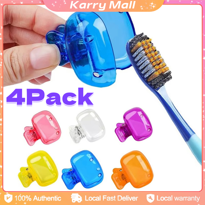 4 Pack Toothbrush Head Covers Travel Portable Toothbrush Protector Cap ...