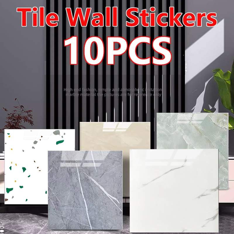 10pcs bundle Marble Wallpaper adhesive Waterproof decor wall PVC 30× ...