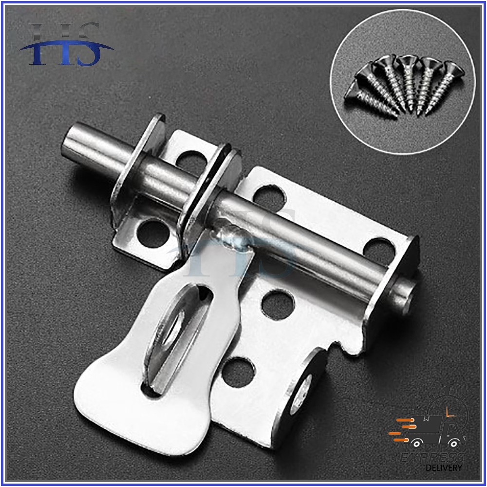 2" Inches Stainless Steel Door Latch Bolt Gate Barrel Bolts Anti-Theft ...