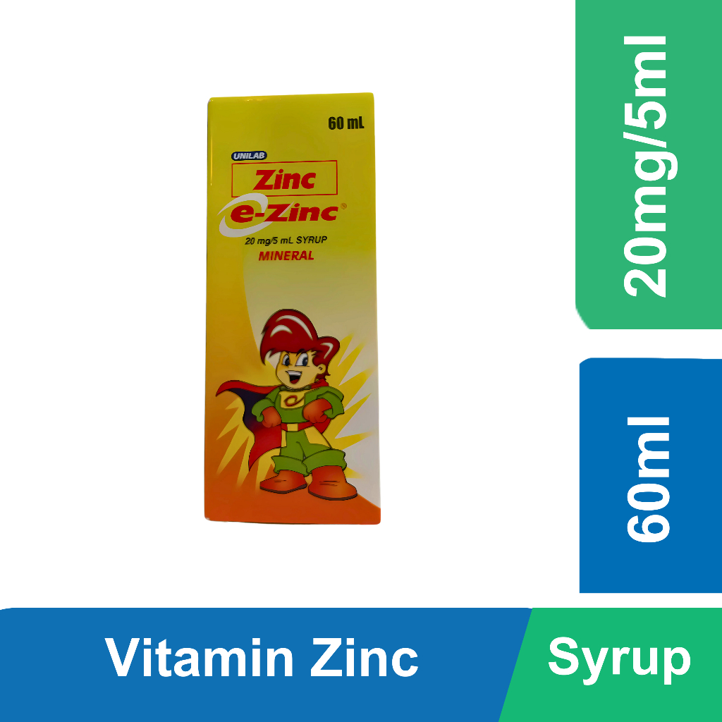 E-Zinc 60ml Syrup 20mg/5ml | Shopee Philippines