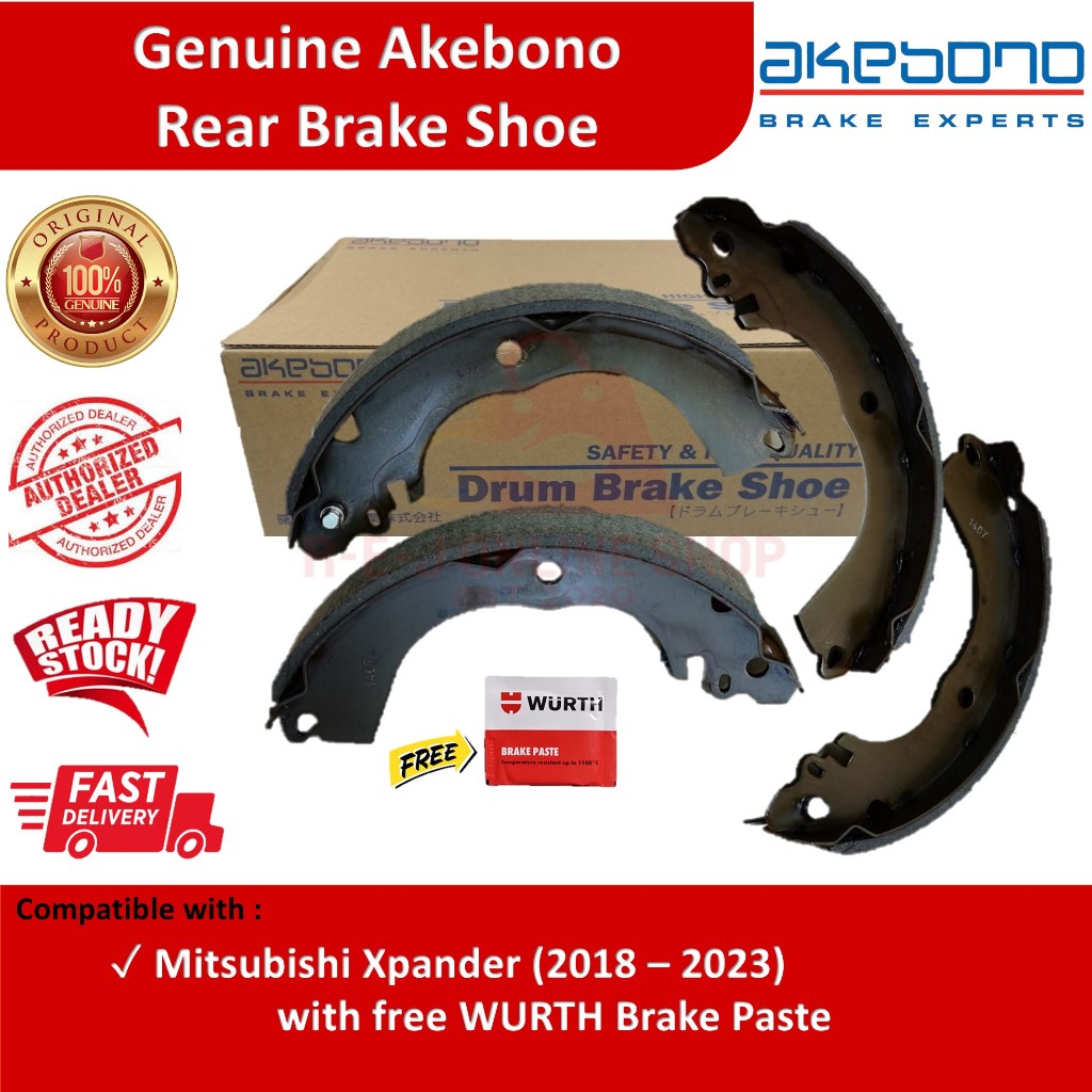 Genuine Akebono Rear Brake Shoe for Mitsubishi Xpander (2018 - 2023 ...