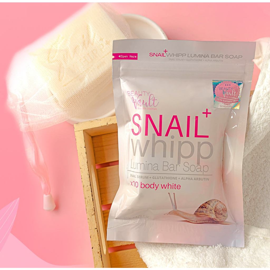 Beauty Vault Snail Whipp Lumina Bar Soap 10x Body White 135g | Shopee ...