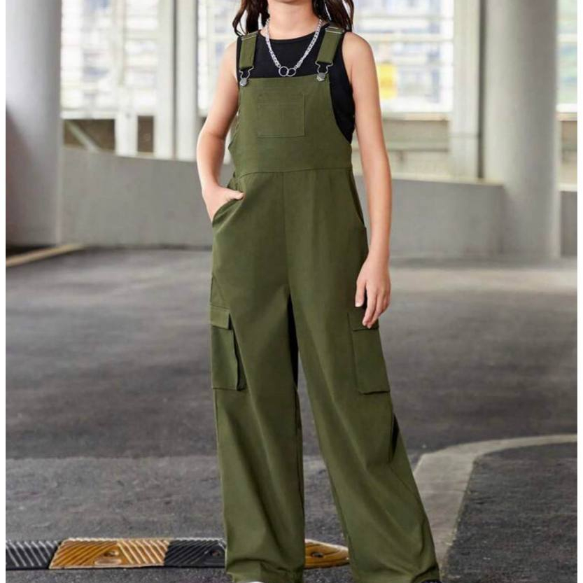 #606 KIDS GIRLS CARGO JUMPER PANTS 4 pocket 3-12 y/o NO INNER | Shopee ...