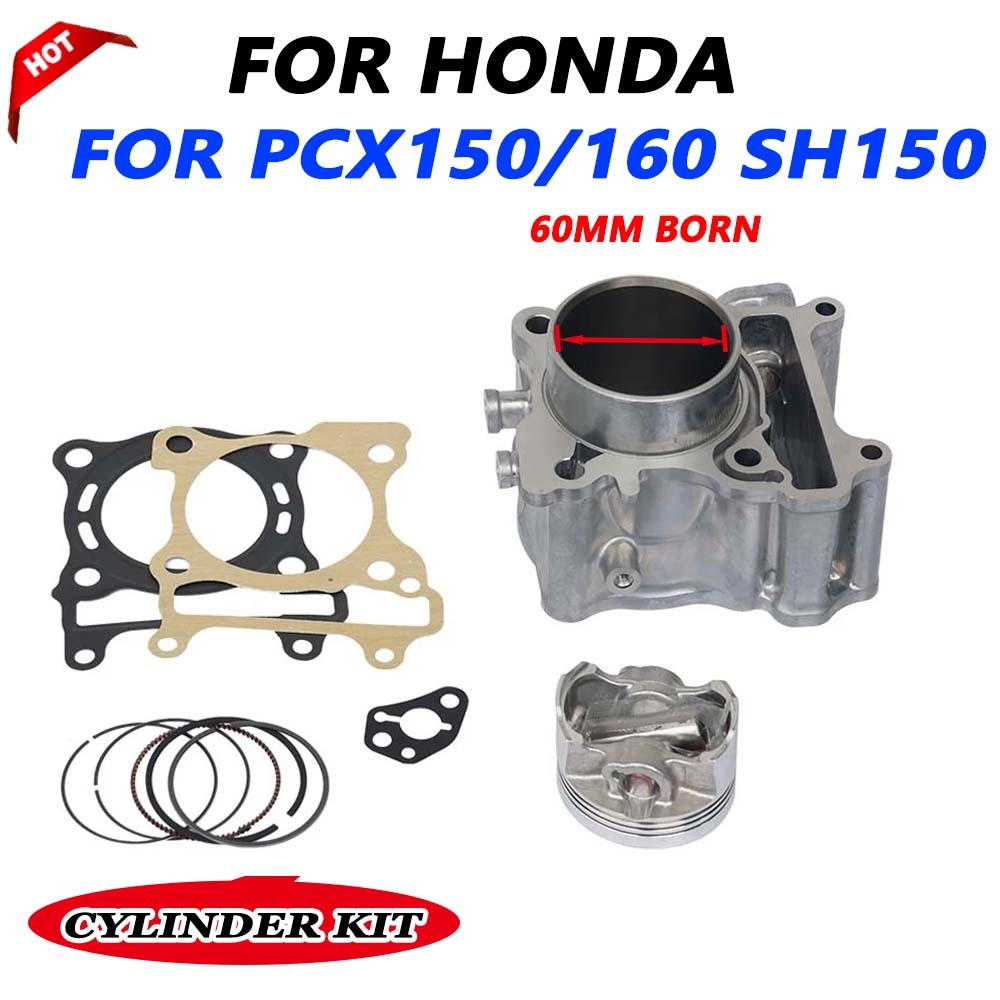 Motorcycle 60mm Cylinder Block Kit FOR HONDA PCX160 ADV160 CLICK160 ...