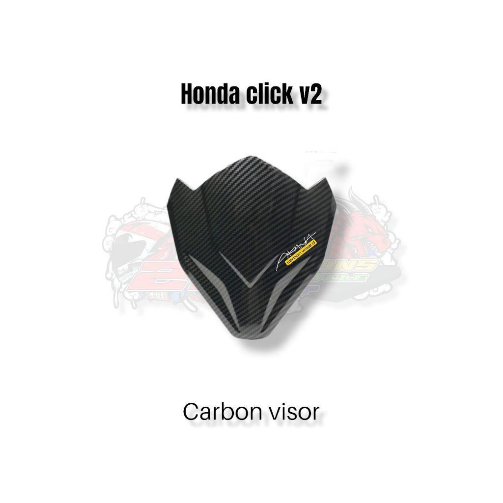 HONDA CLICK V2 VISOR TWILL CARBON | Shopee Philippines