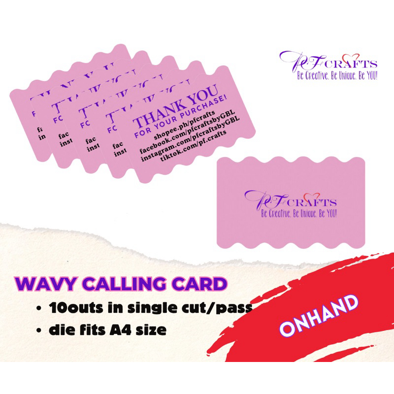 PF CRAFT - WAVY CALLING CARD | Shopee Philippines