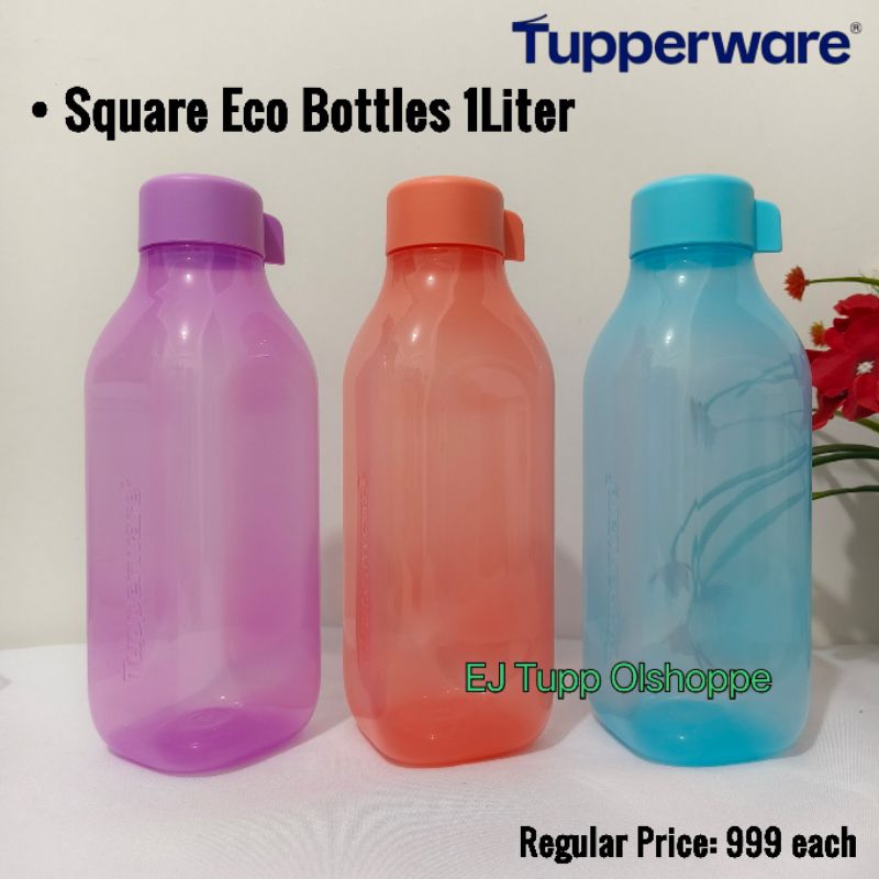 Original Tupperware Square Eco Bottle 1Liter | Shopee Philippines