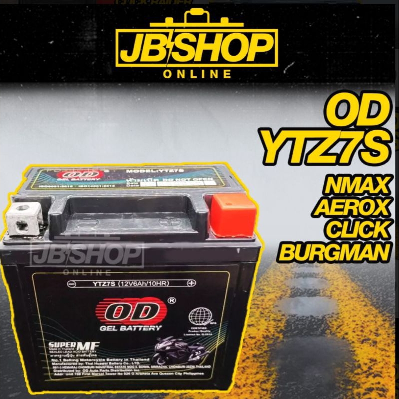 OD BATTERY (YTZ7S) FOR NMAX AEROX CLICK BURGMAN | Shopee Philippines