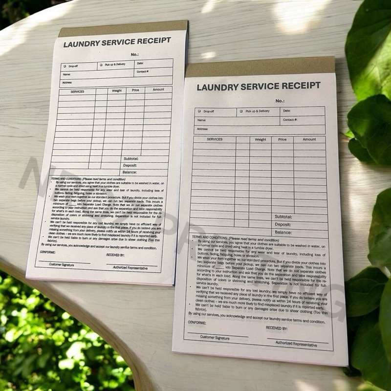 (GENERIC) LAUNDRY RECEIPT 4x8 CARBONIZED (duplicate) | Shopee Philippines
