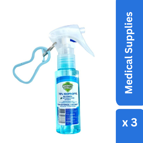 Mighty Shield Isopropyl Alcohol 70% with Moisturizer 40mL, Bundle of 3 ...