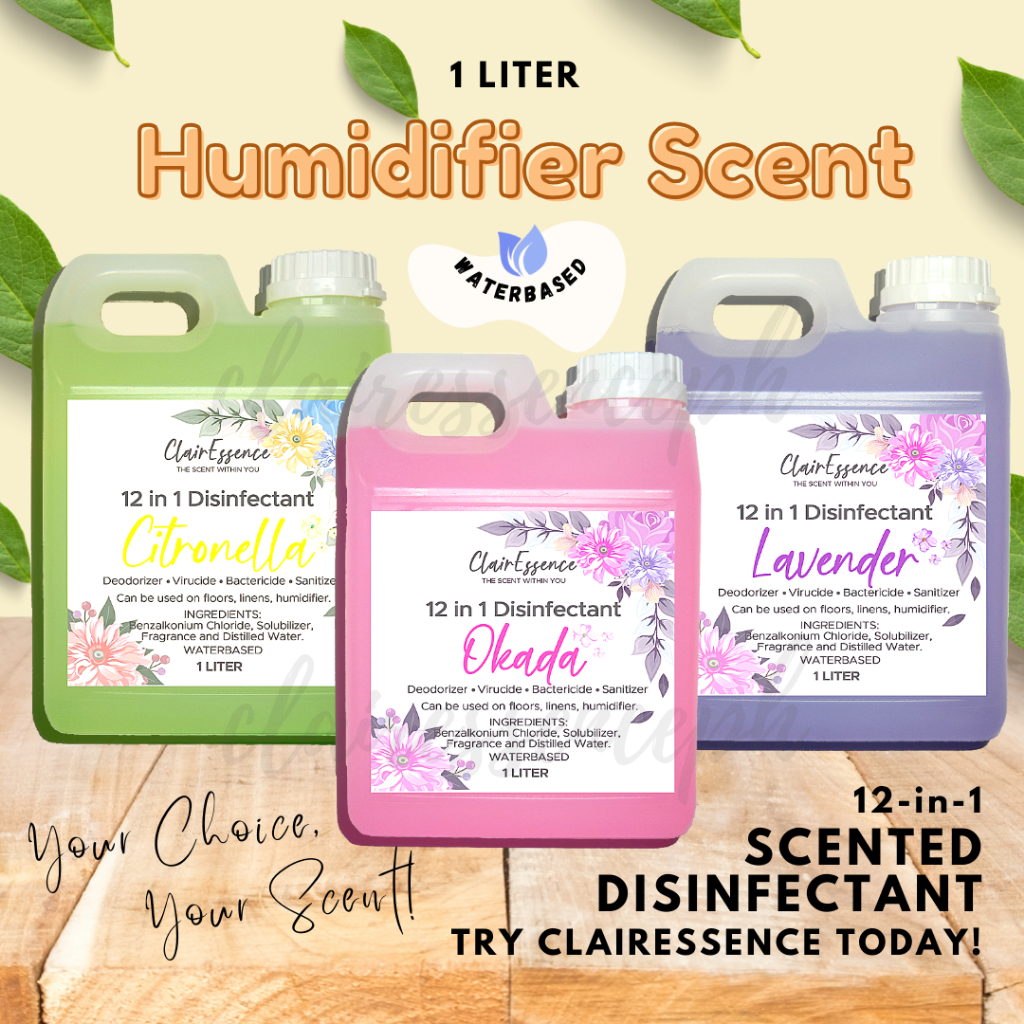 1LITER ClairEssence HOTEL/PERFUME/SPA Scents Water Based Hotel Scent ...