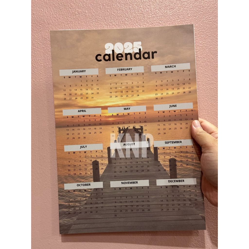 [ Poster Calendar] A4 / A3 Personalized Calendar for Business or ...