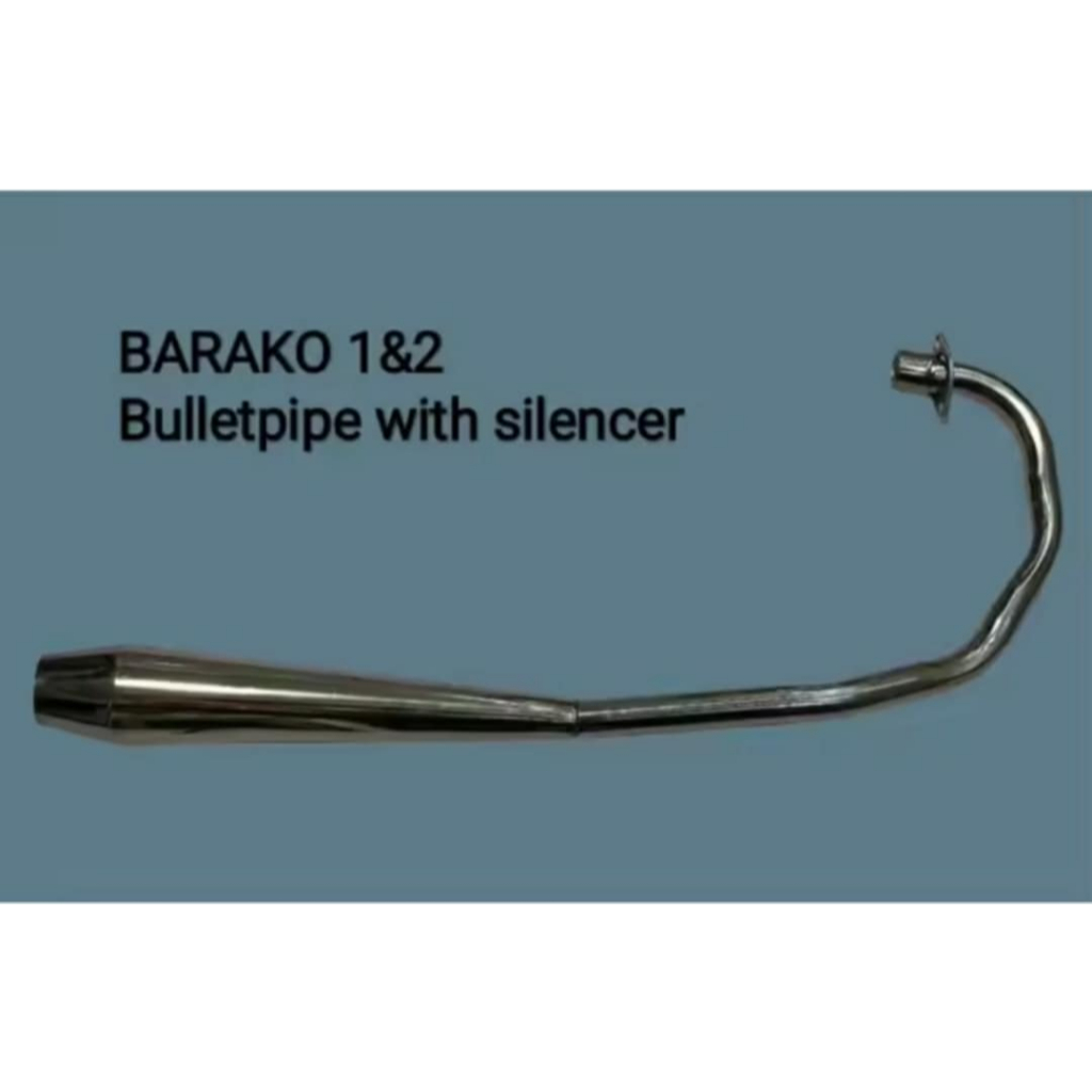 KAWASAKI BARAKO I&II - BULLET PIPE - STAINLESS - MUFFLER - (Double Tube ...