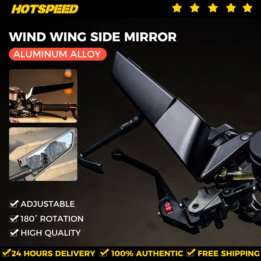 HOTSPEED Wind Wing Side Mirror For Motorcycle Universal Mirrors ...