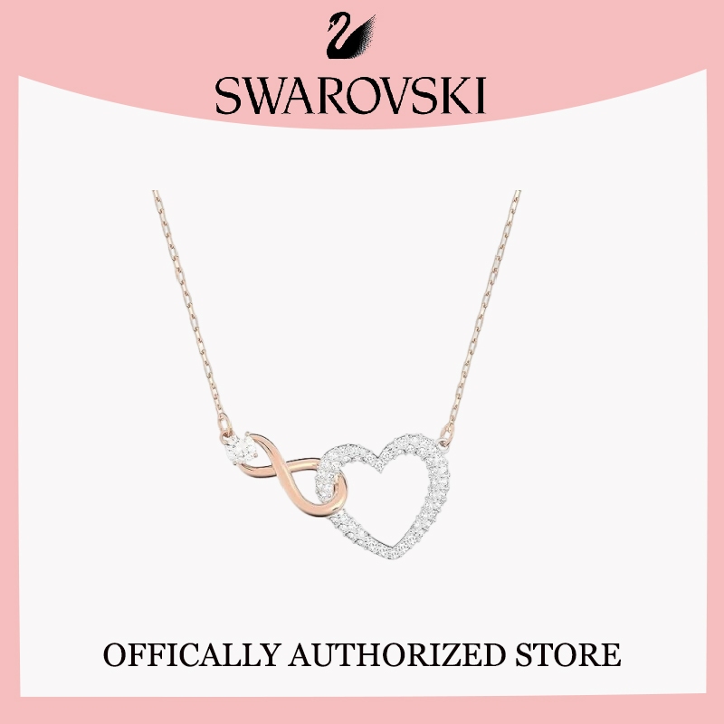 Swarovski Infinity Heart Jewelry Couple Necklaces Rose Gold Finish ...