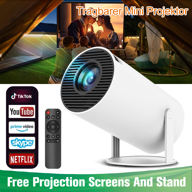 Android 11.0 Mini Projector For Phone Ultra HD 4K Bluetooth 5G WiFi ...